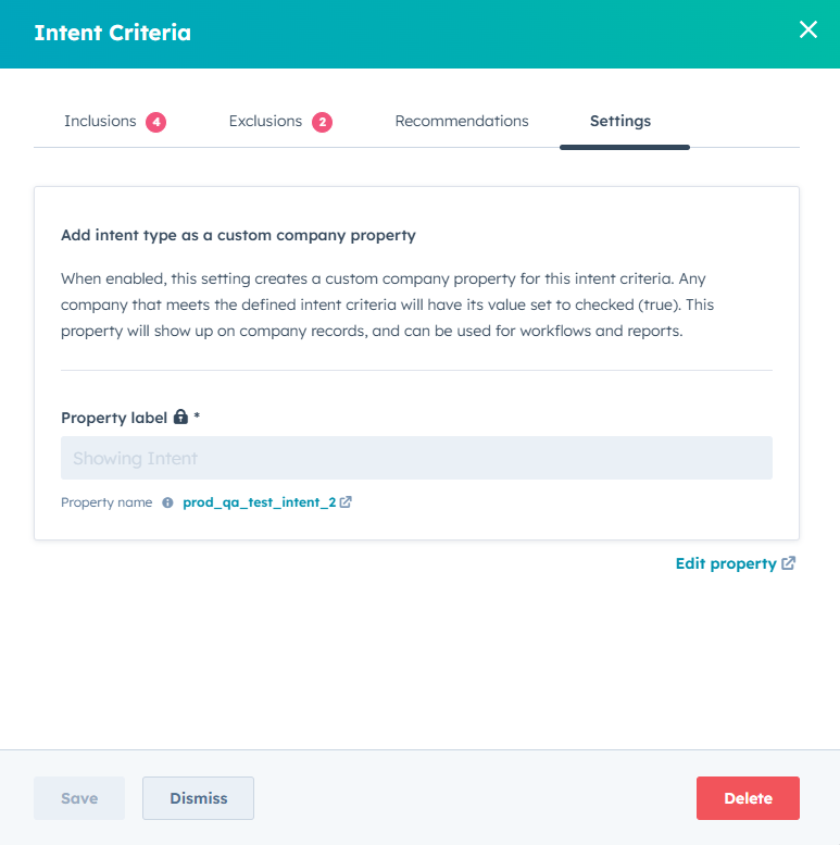 Configure buyer intent Configure buyer intent